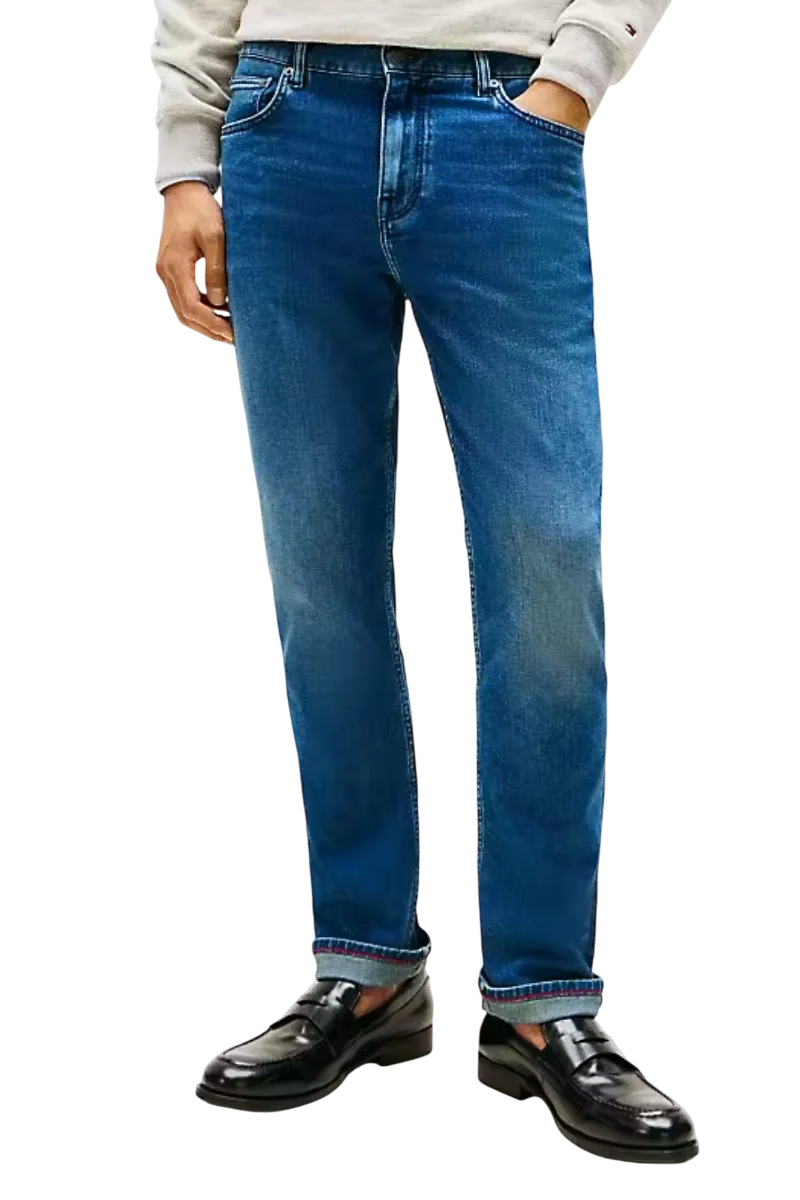 Ανδρικό Jean Tommy Hilfiger Straight Denton Sstr Oliver Blue MW0MW40563 ...