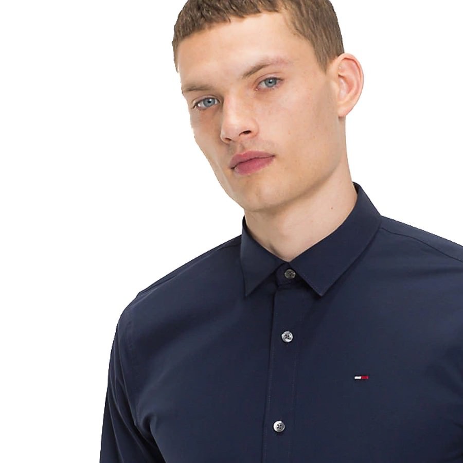 Ανδρικό Πουκάμισο Tommy Jeans Tjm Original Stretch Black Iris ...