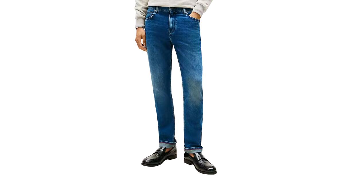 Ανδρικό Jean Tommy Hilfiger Straight Denton Sstr Oliver Blue MW0MW40563 ...
